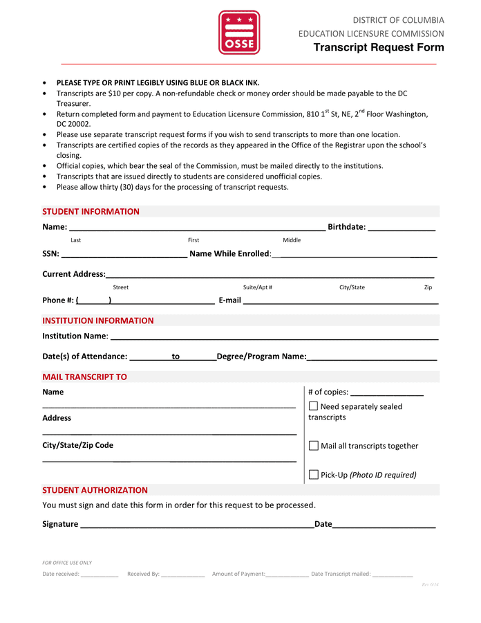 Transcript Request Template Download Free Documents For PDF Word And