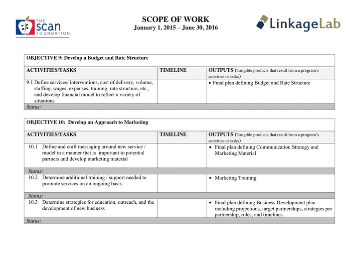 Scope Of Work Template In Word And Pdf Formats Page 7 Of 9 Scope Of Work Template In Word And Pdf Formats Page 7 Of 9