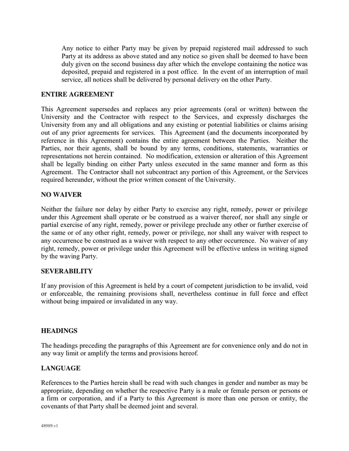 FEE FOR SERVICE CONTRACT In Word And Pdf Formats Page 5 Of 15
