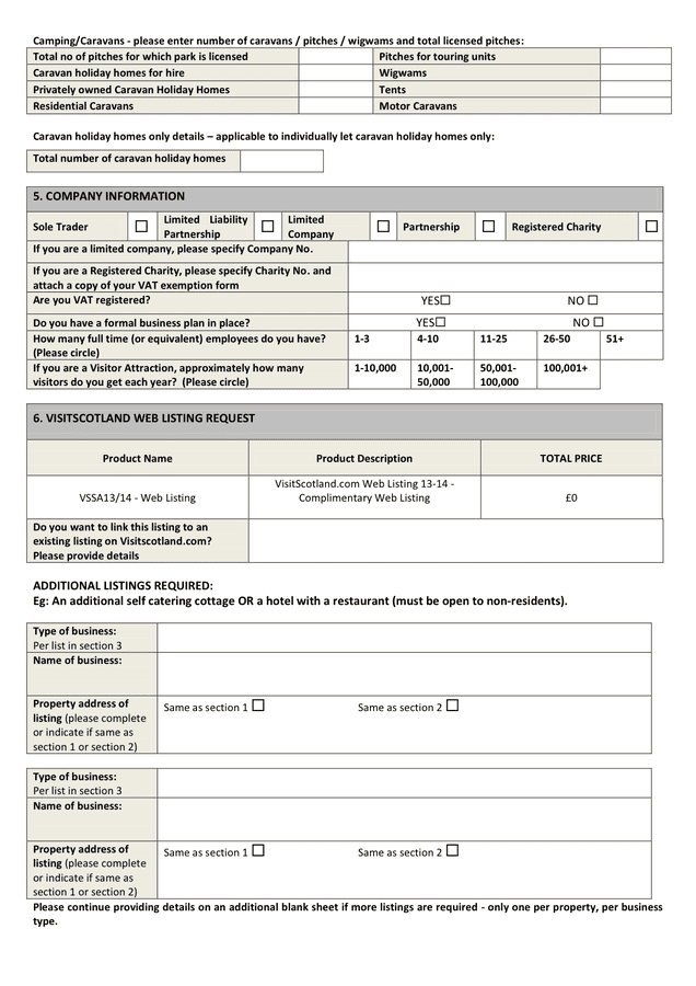Blank Booking Form Template In Word And Pdf Formats Page 2 Of 3