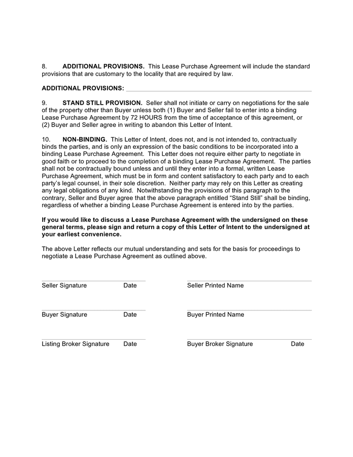 Is A Letter Of Intent Binding In Real Estate