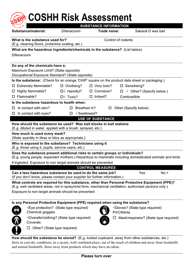 Coshh Risk Assessment Form In Word And Pdf Formats Page Porn Sex ... Coshh Risk Assessment Form In Word And Pdf Formats Page Porn Sex ...