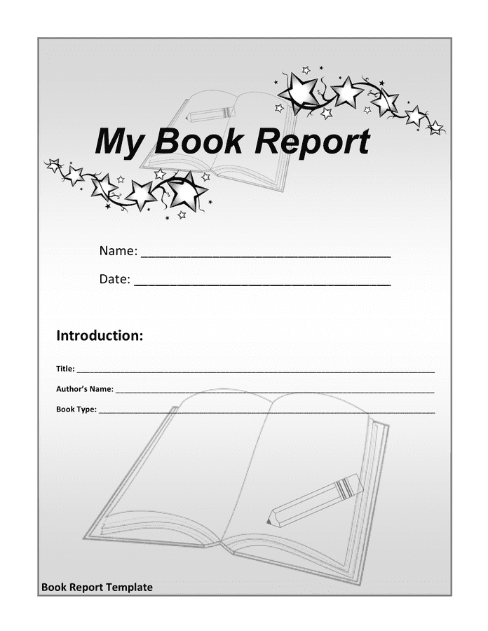 Book Report Template In Word And Pdf Formats