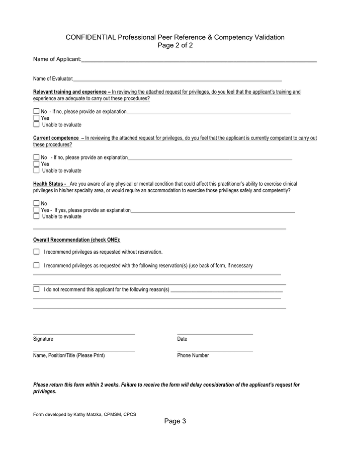 Sample Peer Recommendation Letter In Word And Pdf Formats Page 3 Of 3