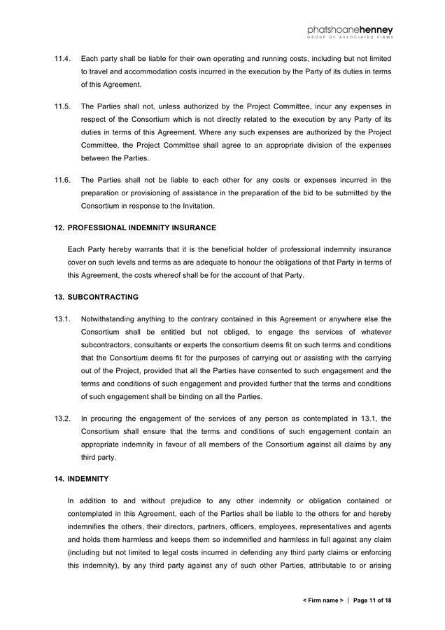 Agreement Format Between Two Companies In Word And Pdf Formats Page 
