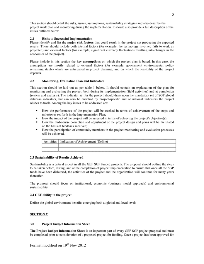 Project Proposal Guidelines In Word And Pdf Formats Page 5 Of 8