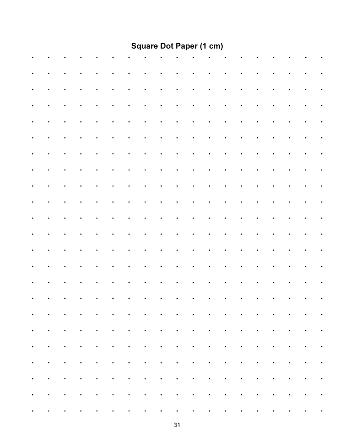 Square Dot Paper 1 Cm In Word And Pdf Formats