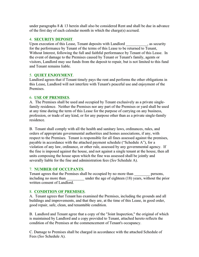 Residential Premises Lease Agreement In Word And Pdf Formats Page 2 Of 9 residential-premises-lease-agreement-in-word-and-pdf-formats-page-2-of-9