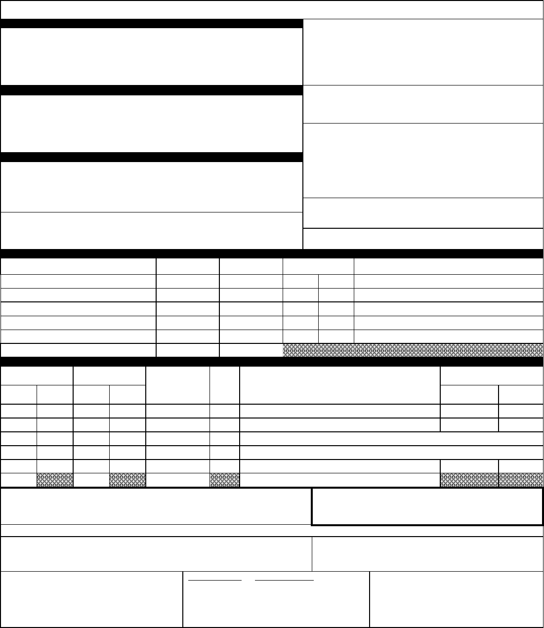 Bill Of Lading Form In Word And Pdf Formats