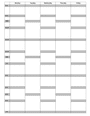Blank timetable template in Word and Pdf formats - page 2 of 2