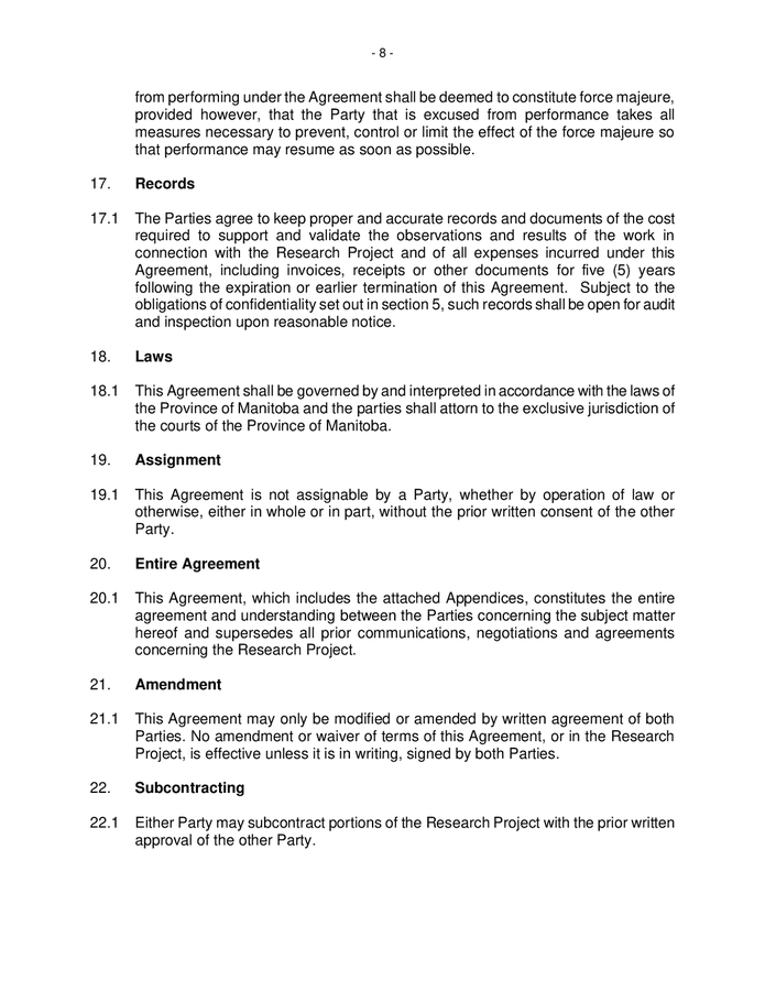 University collaborative research agreement sample in Word and Pdf ...