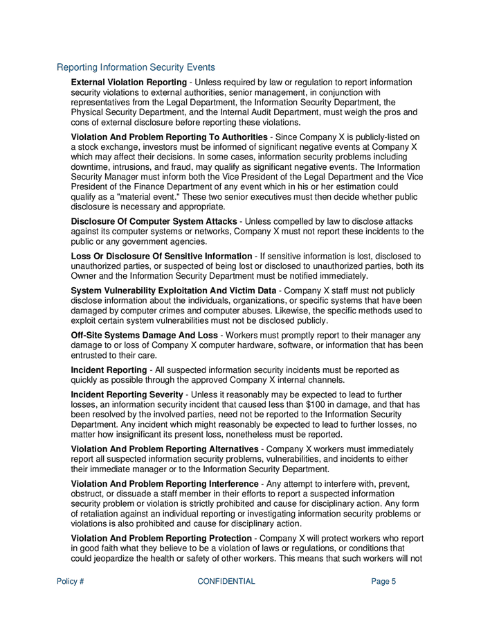 Incident reporting and response policy template in Word and Pdf formats ...