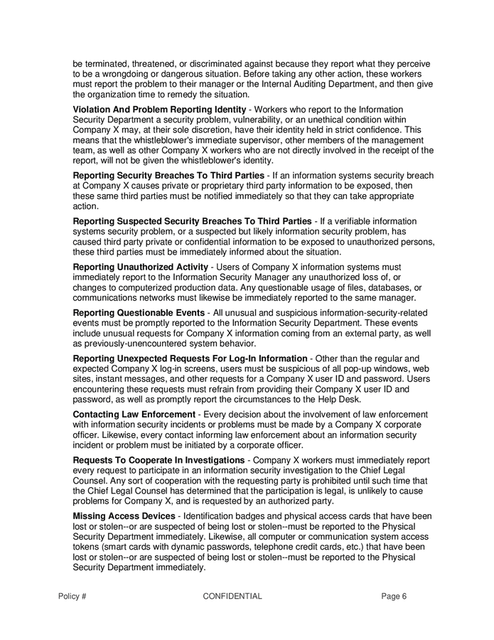 Incident reporting and response policy template in Word and Pdf formats ...