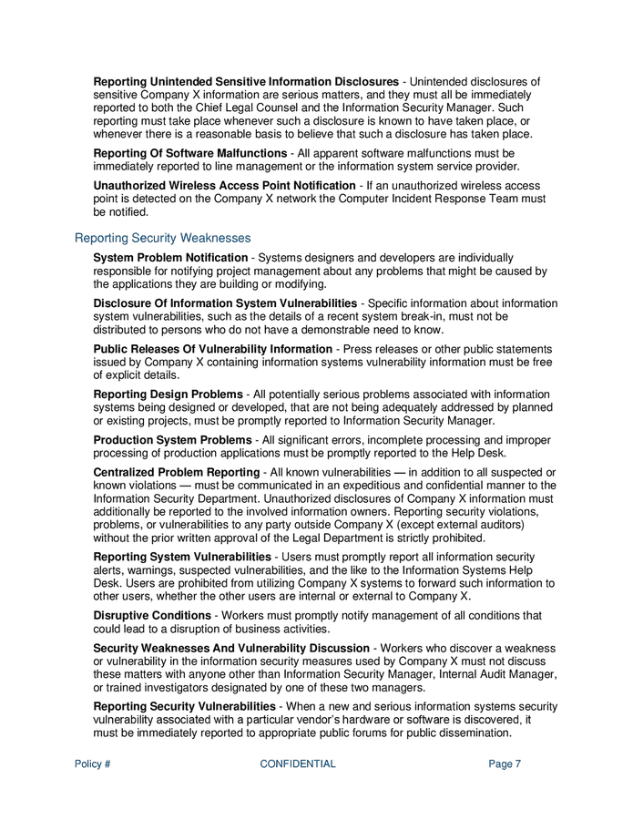 Incident reporting and response policy template in Word and Pdf formats ...