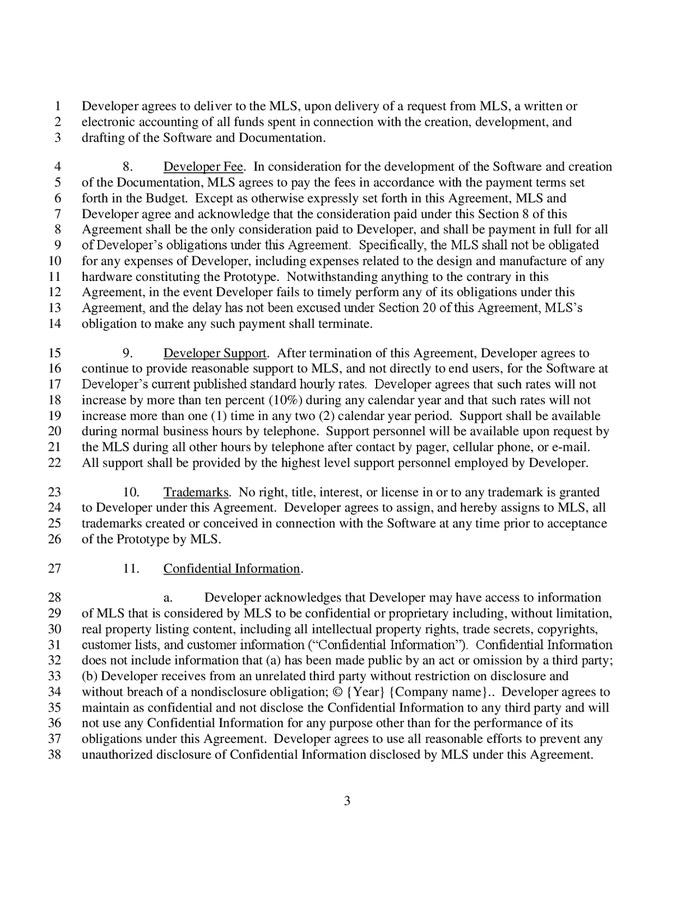 Database software development agreement template in Word and Pdf ...