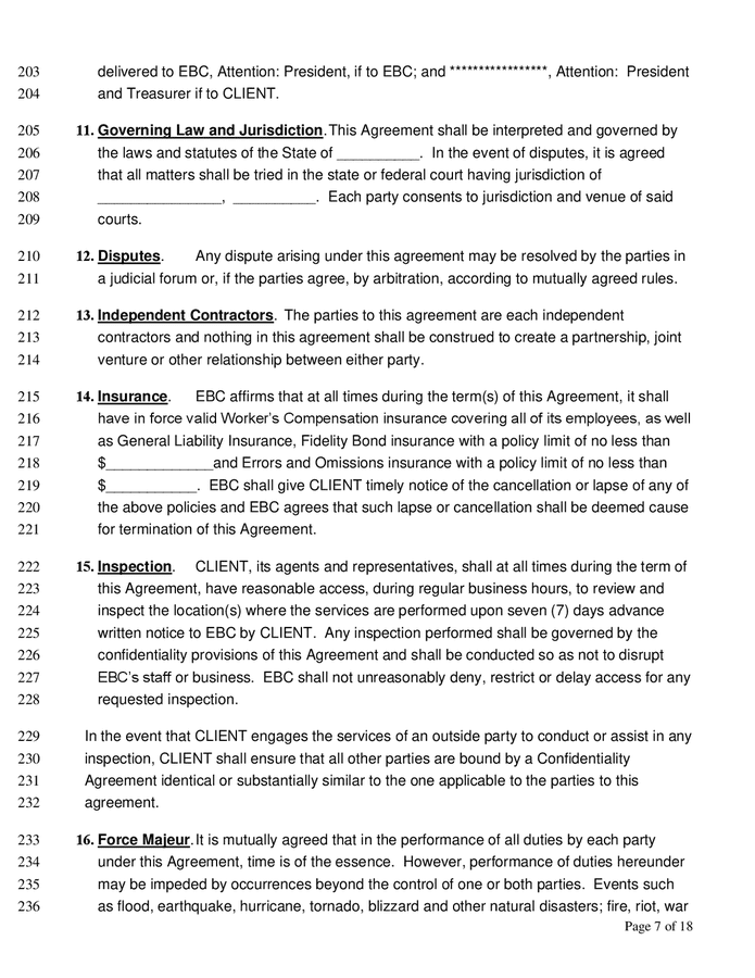 Billing services agreement template in Word and Pdf formats - page 7 of 18