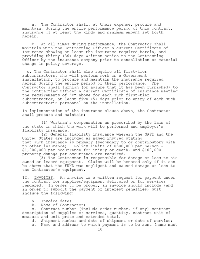 Sample entertainment contract in Word and Pdf formats - page 10 of 14