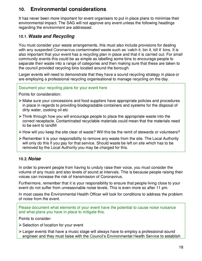 Event safety managementplan template (UK) in Word and Pdf formats ...