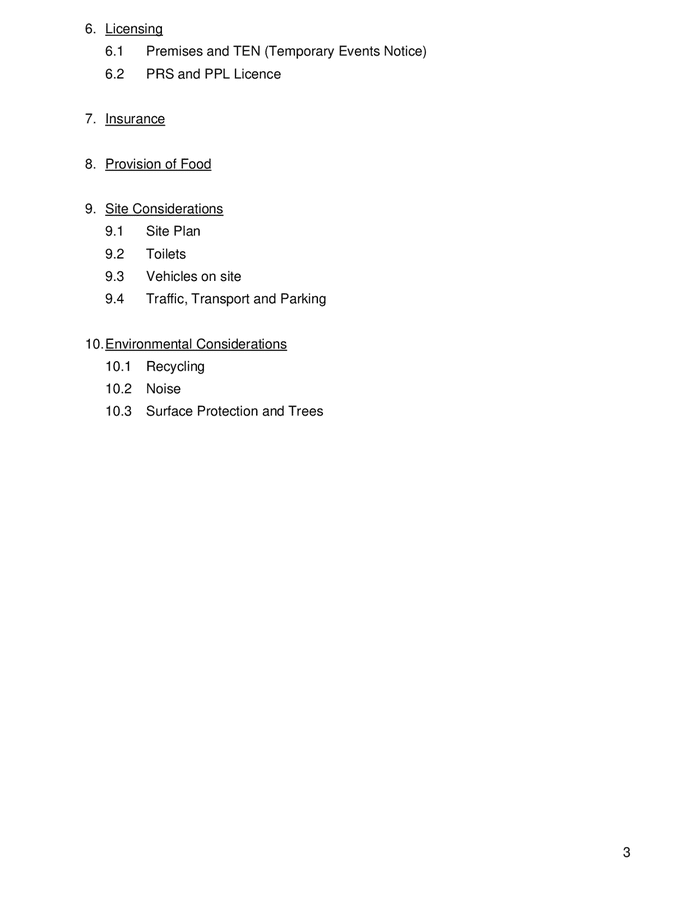 Event safety managementplan template (UK) in Word and Pdf formats ...