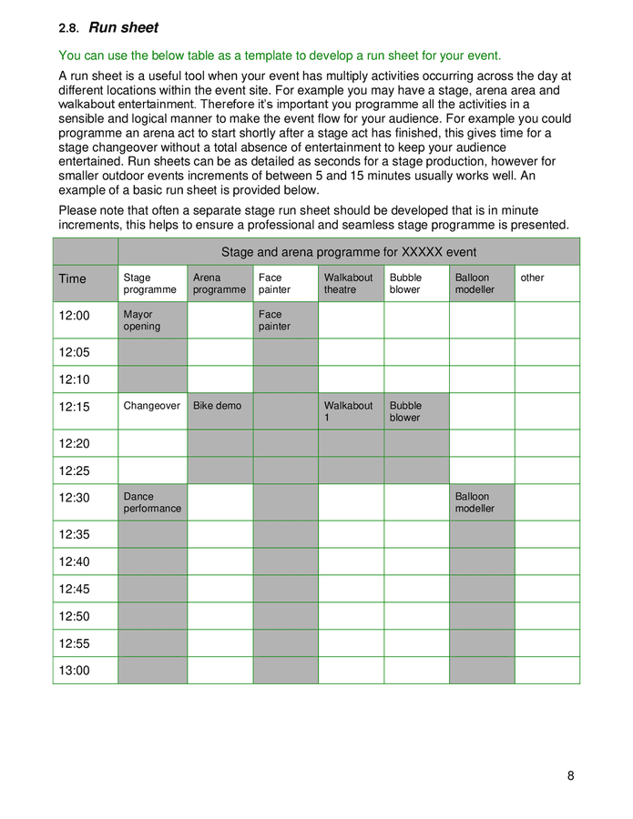 Event safety managementplan template (UK) in Word and Pdf formats ...