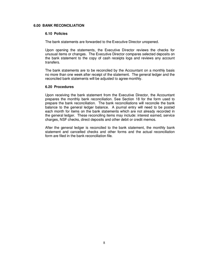 Sample accounting policies and procedures in Word and Pdf formats ...