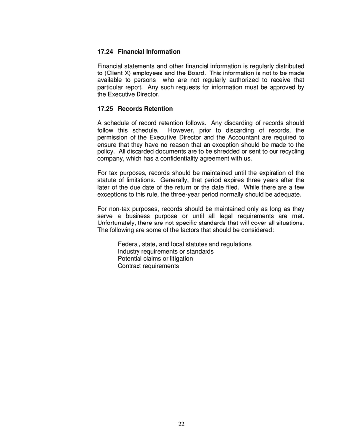 Sample accounting policies and procedures in Word and Pdf formats ...