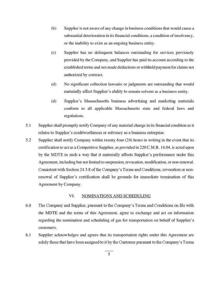 Gas supplier service agreement template in Word and Pdf formats - page ...