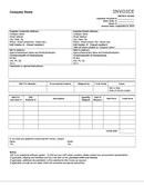 company invoice sample