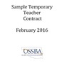 Sample temporary teacher contract in Word and Pdf formats - page 2 of 4