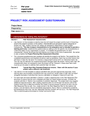 Project risk assessment questionnaire in Word and Pdf formats