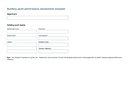building asset performance assessment template