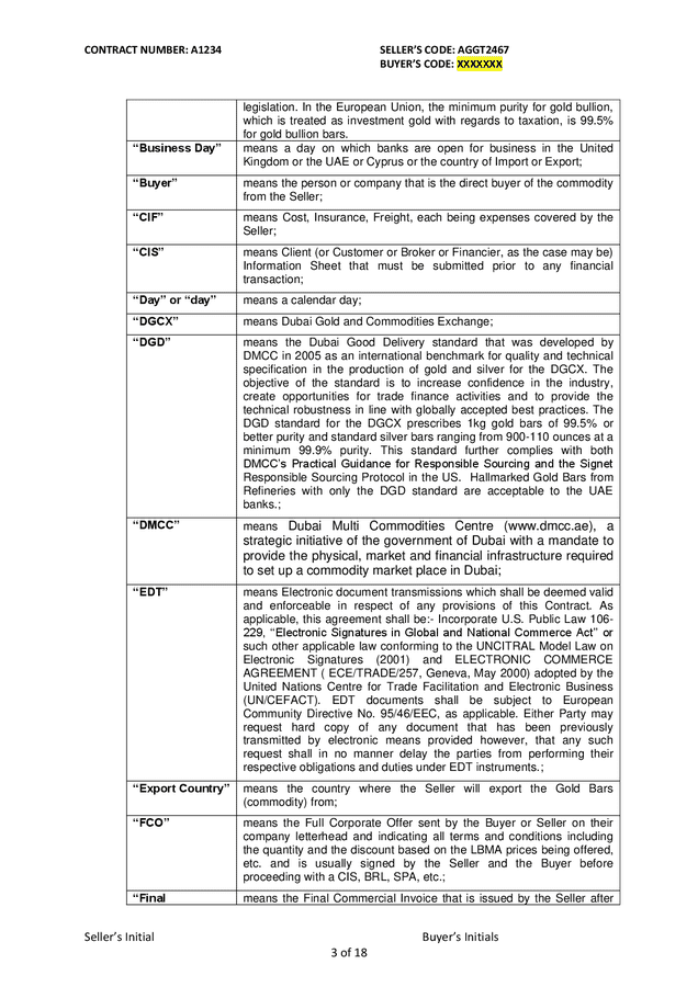 Sale and purchase agreement of bullion gold bars template in Word and ...