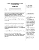 Sample Request For Pregnancy Accommodation