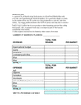 Simple business plan template for good food market in Word and Pdf formats