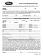 Sample soccer player registration form in Word and Pdf formats