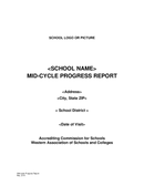 school mid cycle progress report template