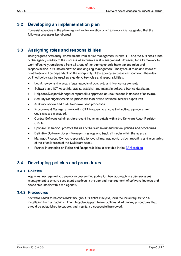 Software asset management (SAM) guideline in Word and Pdf formats ...