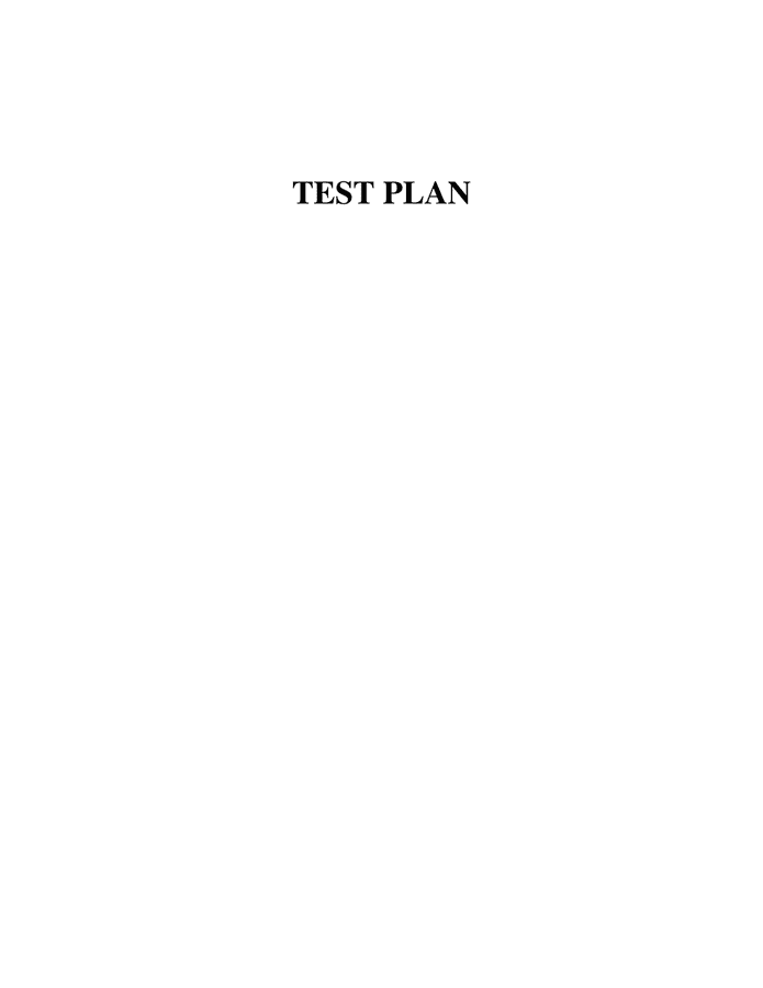 Test Plan Template - download free documents for PDF, Word and Excel