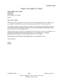 Thank You Letter to Client in Word and Pdf formats