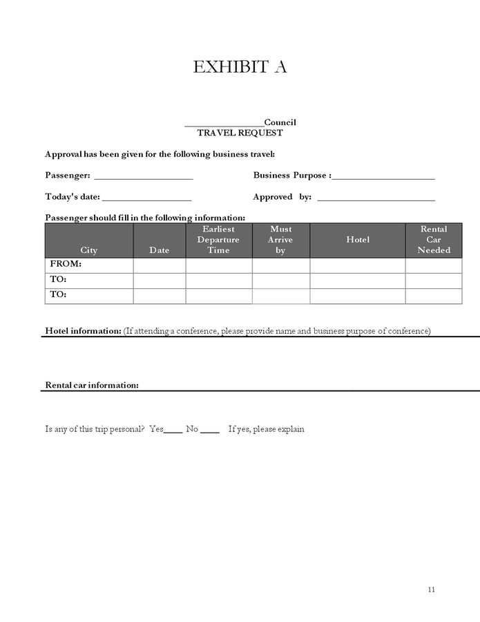 Sample travel and business expense policies and procedures in Word and ...