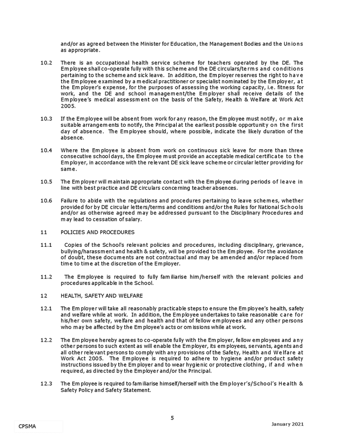 Contract of employment for teacher - fixed term in Word and Pdf formats ...