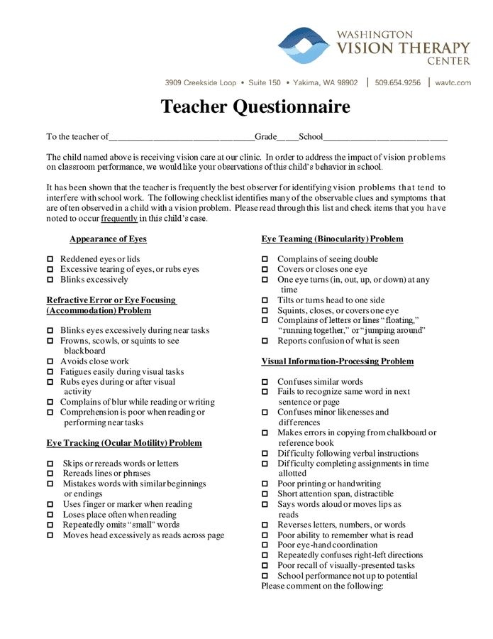 Teacher Evaluation Form - download free documents for PDF, Word and Excel