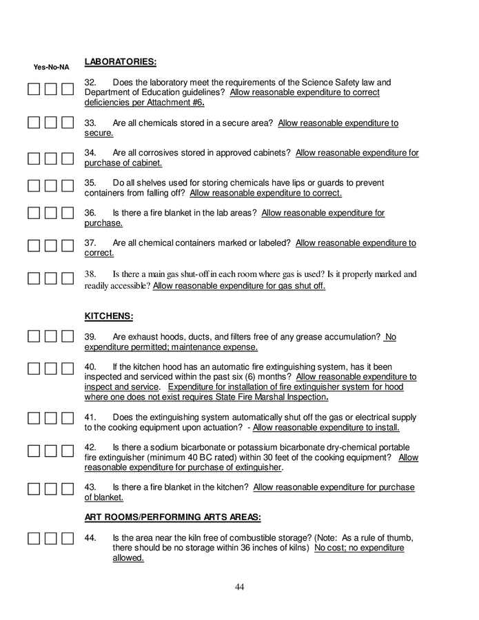 Annual fire safety self-inspection checklist in Word and Pdf formats ...