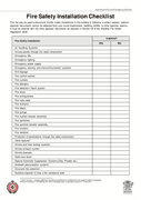 fire safety installation checklist australia