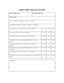 sample ladder inspection checklist