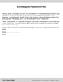 Harassment policy acknowledgment in Word and Pdf formats