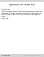 Applicant rejection letter - unsolicited resume in Word and Pdf formats