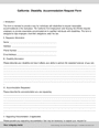 Disability accommodation request form (California) in Word and Pdf ...