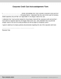 Corporate credit card acknowledgement form in Word and Pdf formats