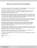 electronic communication policy acknowledgment